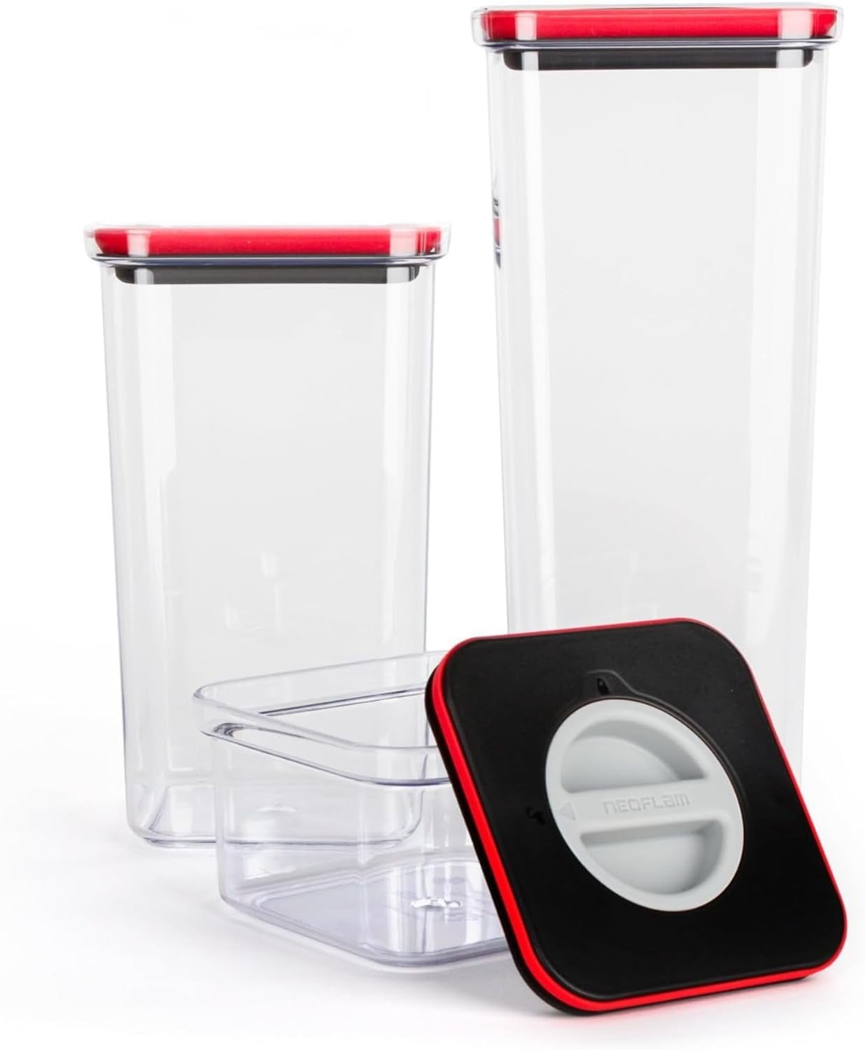 Kitchen Pantry 3 Set Airtight Smart Seal Dry Food Storage with Lid ...