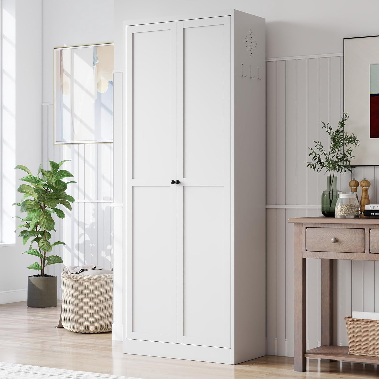 Kitchen Pantry Cabinet, 35"/61"/72" H Storage Cabinet with Doors and ...