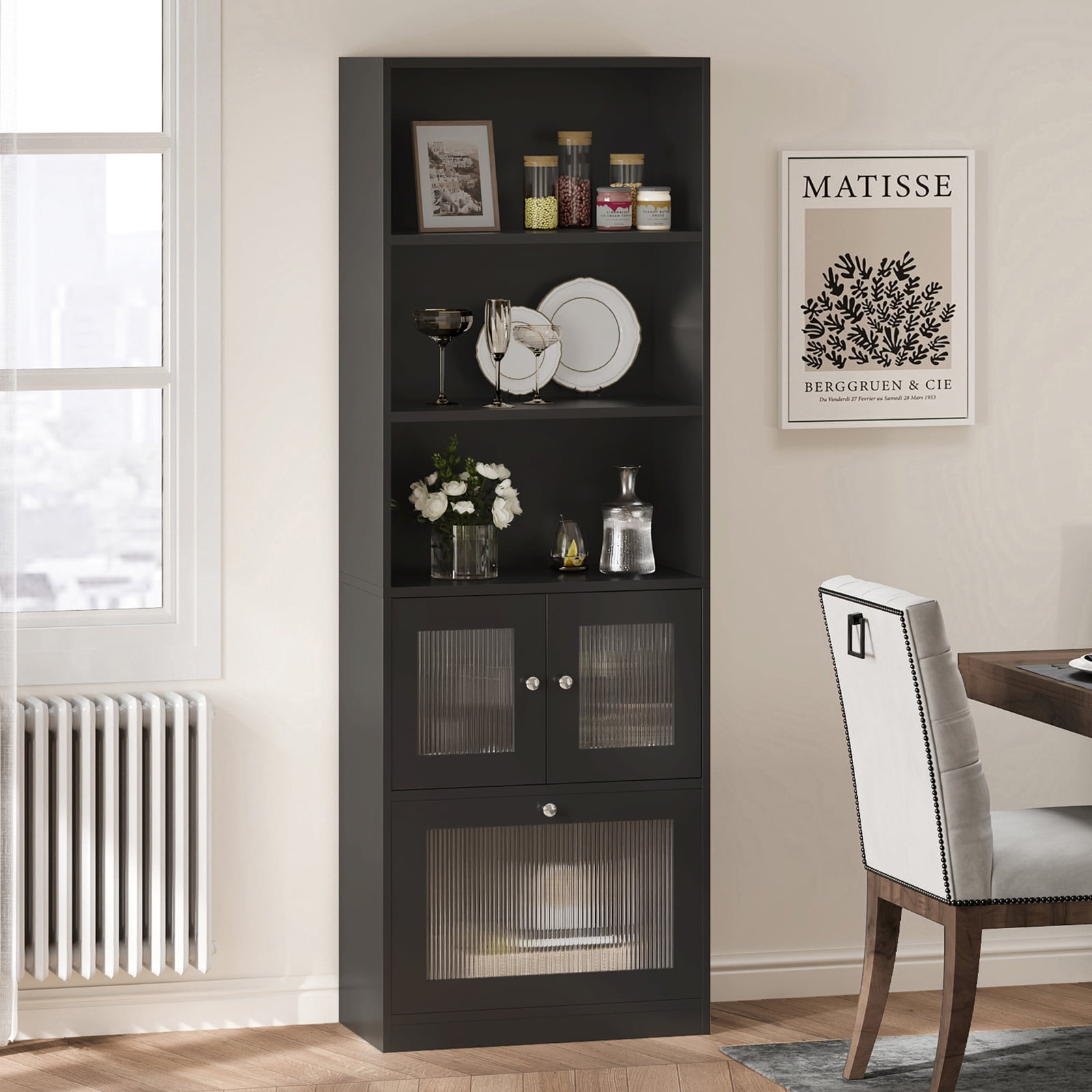 Kitchen Pantry Cabinet,Bookshef and Bookcases Floor Standing,Modern ...