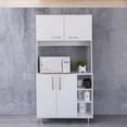 Kitchen Pantry Cabinet, Classic White Particle Board, 37 Inch Wide, 3 ...