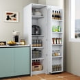 Kitchen Pantry Cabinet Freestanding Buffet Cupboard with Adjustable ...