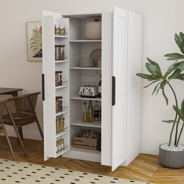 Kitchen Pantry Cabinet Storage Organizer with 12 Door Shelves,Vertical ...