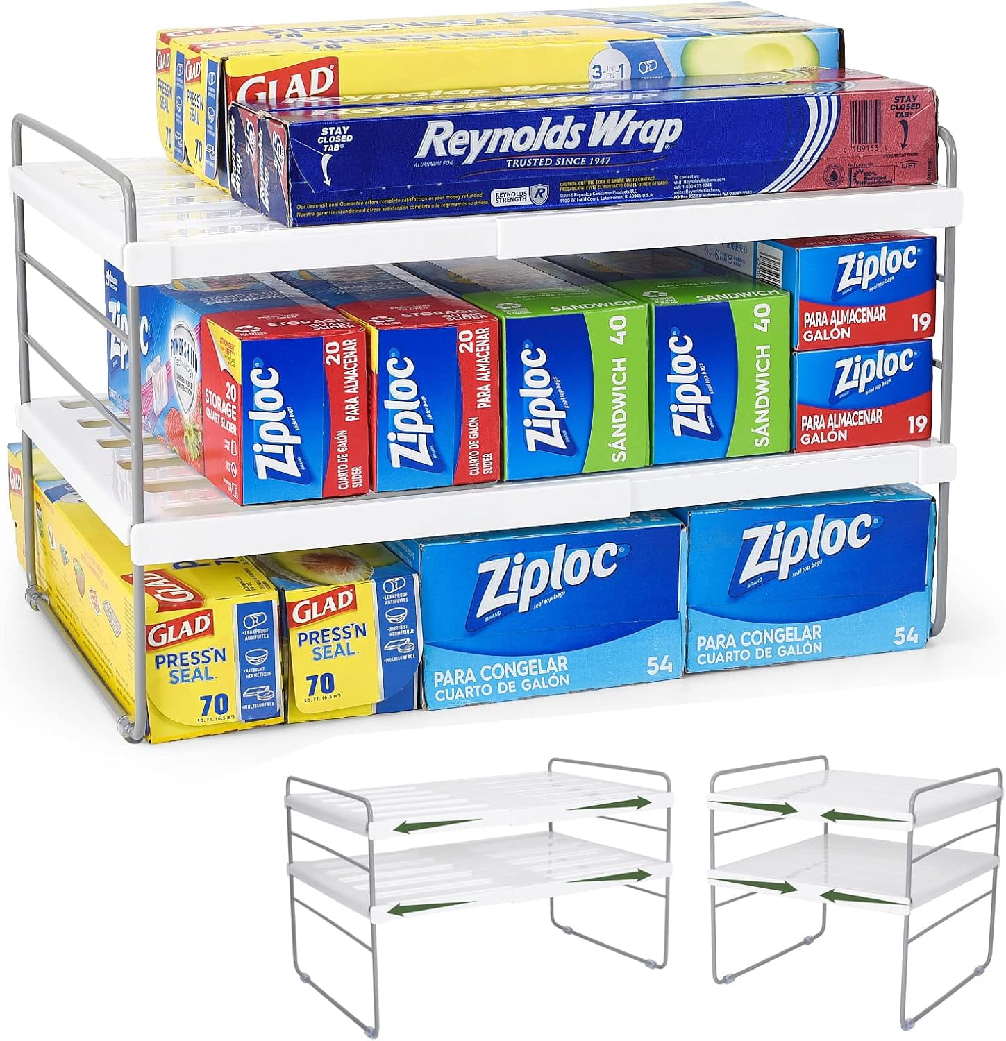 Kitchen Pantry Organization and Storage - Expandable Kitchen Packaging ...