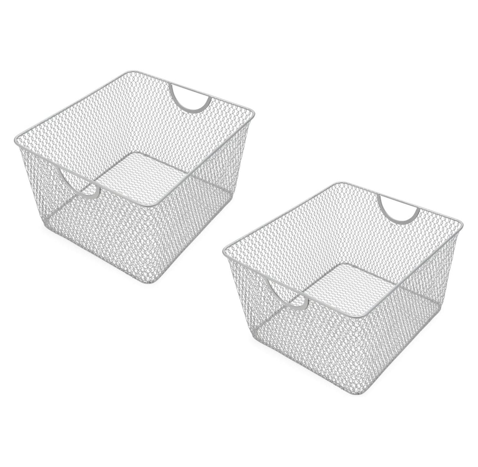 Kitchen Pantry Organizer Wire Basket for Shelves, Cabinets, Pantry ...