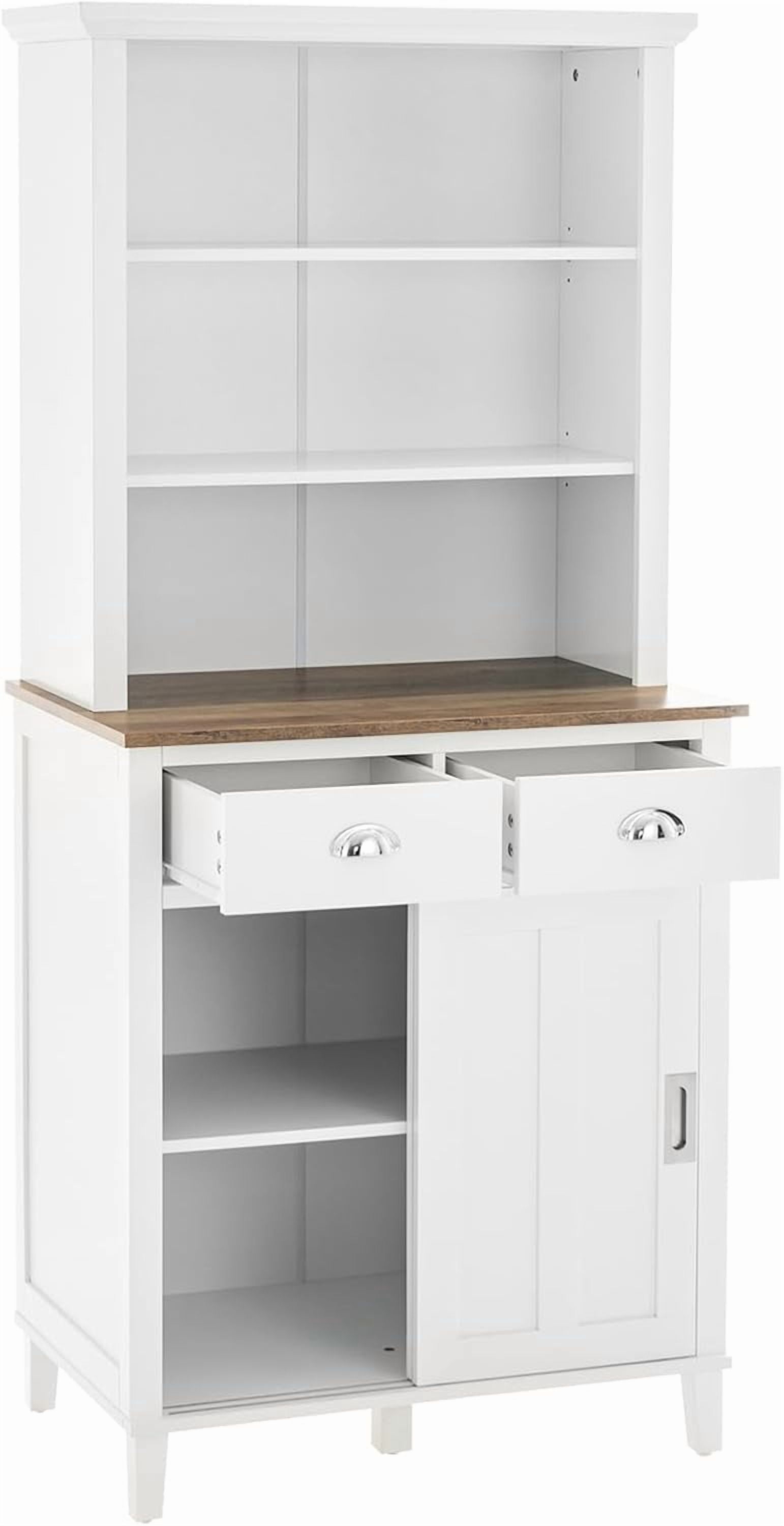 Kitchen Pantry Storage Cabinet, 67’’ Tall Coffee Hutch with Doors ...