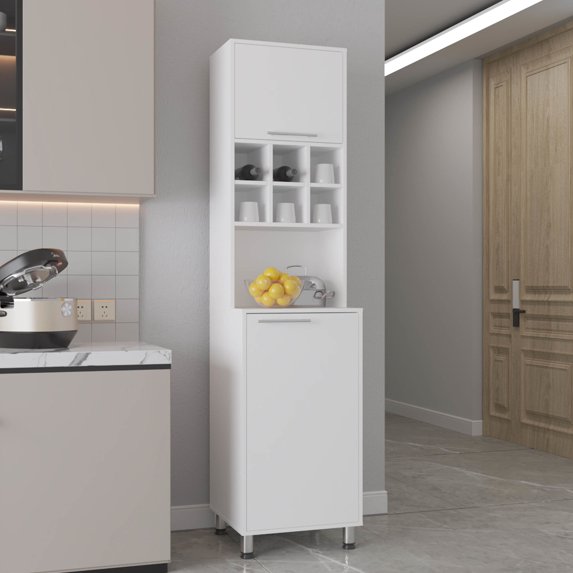 Kitchen Pantry with Shelves | Storage for Kitchen and Garage | White ...