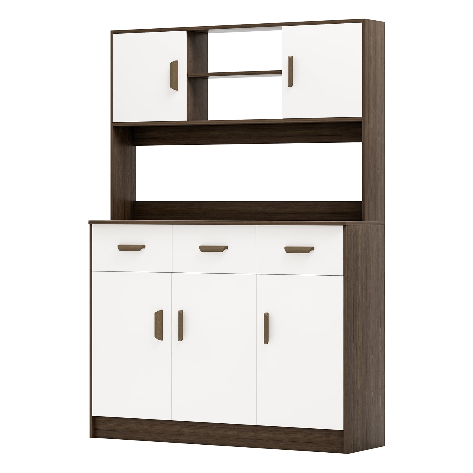 Kitchen Pantry Storage Cabinet,Freestanding Hutch Cabinet Buffet ...