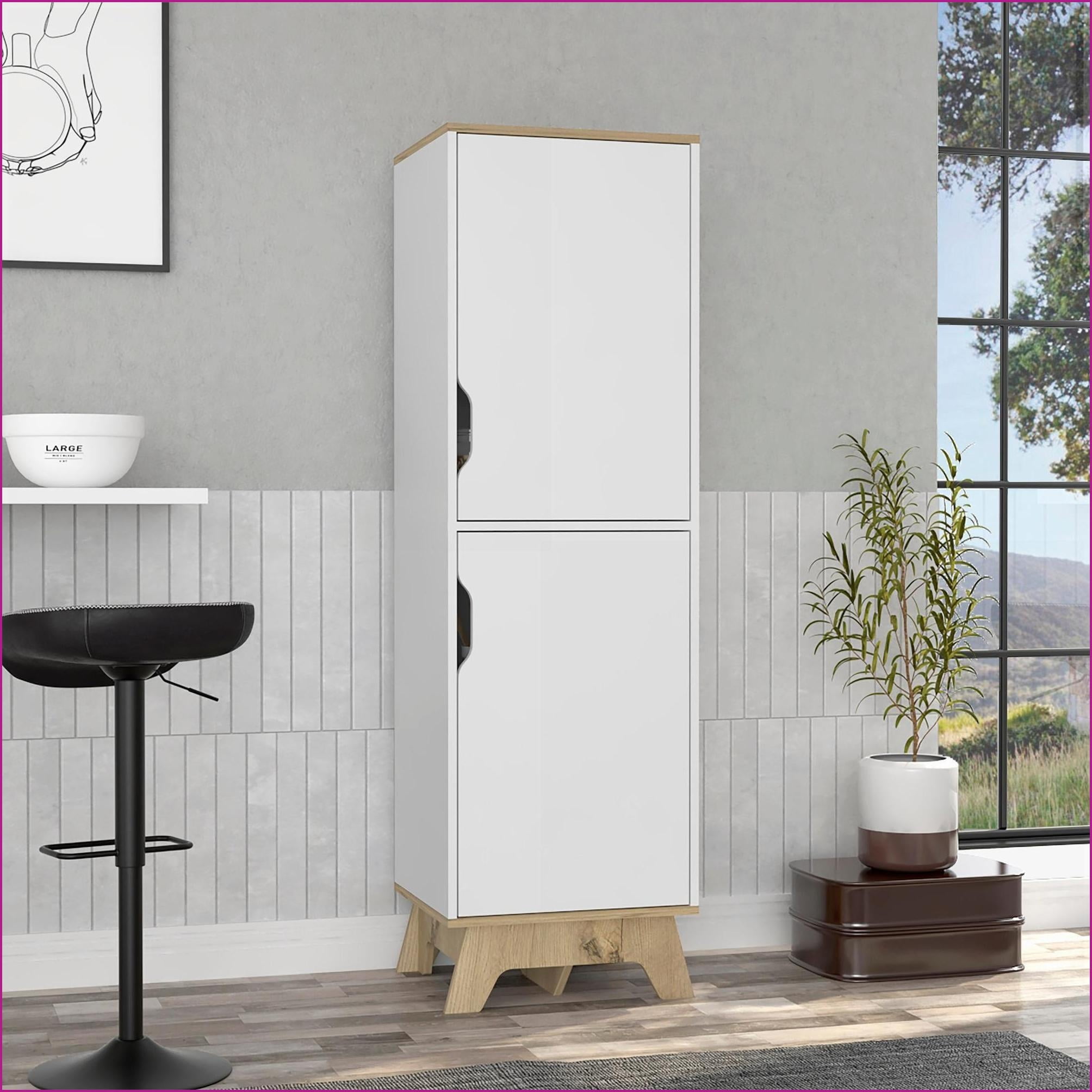 Kitchen Pantry, Traditional British Style with 4 Shelves & Double Doors ...