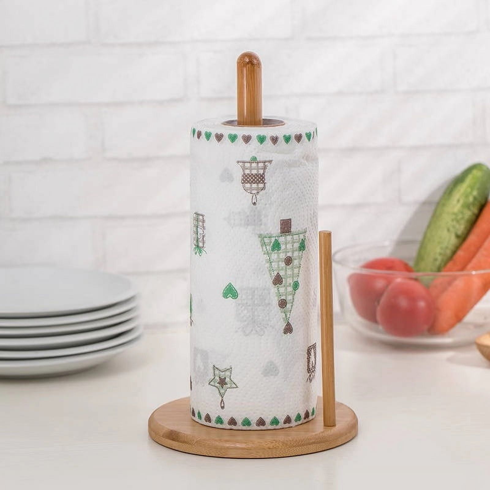 Kitchen Paper Towel Rack Long Solid Wood Roll Paper Rack European-style ...