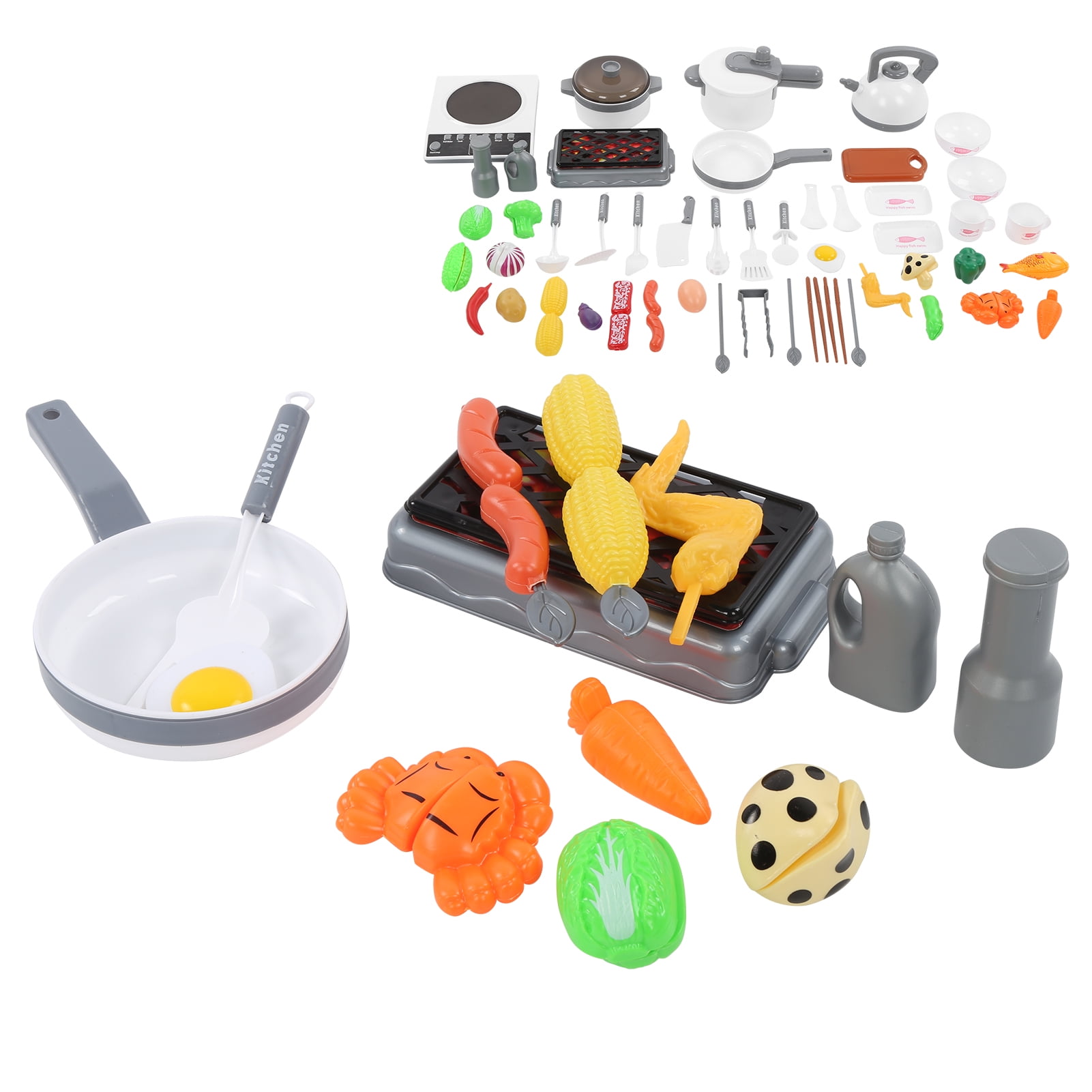 Kitchen Playset Cooking Pretend Play Toy for Children DIY Sound Effect ...
