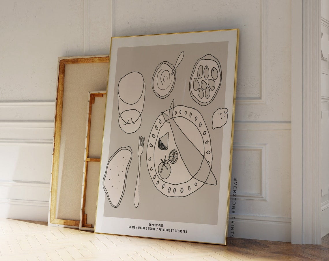 Kitchen Poster, Minimalist Kitchen Art, Kitchen Gallery Wall, Kitchen ...