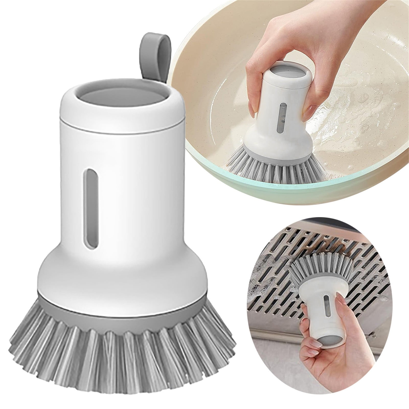 Kitchen Pot Brush with Liquid Container Designed for Cleaning Pots ...