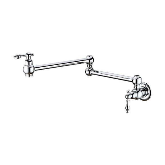 Pot Filler Faucet Wall Mount Stove Matte Black Stainless Steel Folding ...