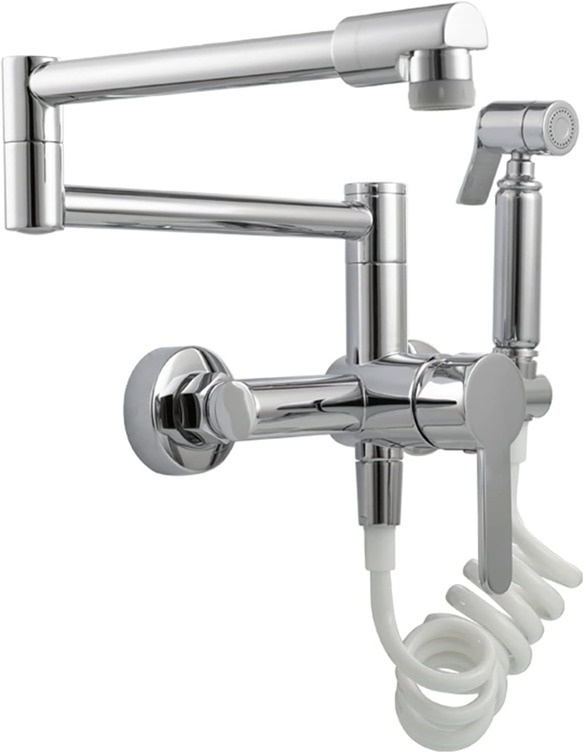 Kitchen Pot Filler Wall-Mounted Hot and Cold Kitchen Mixer Tap with ...