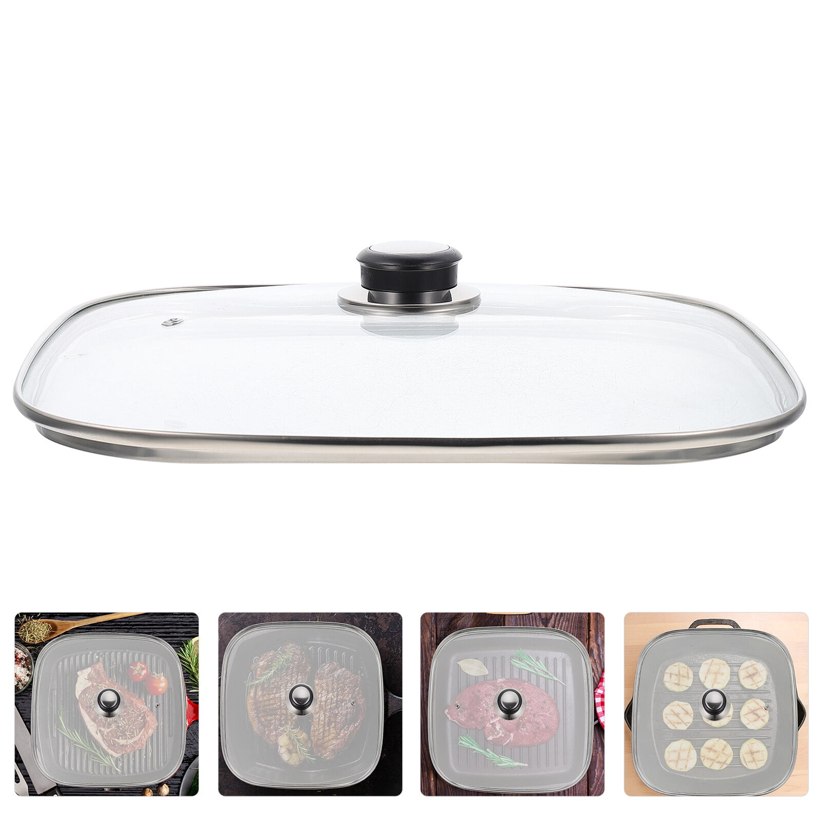 Kitchen Pot Glass Lid Practical Cookware Replacement Lid Handle Design ...