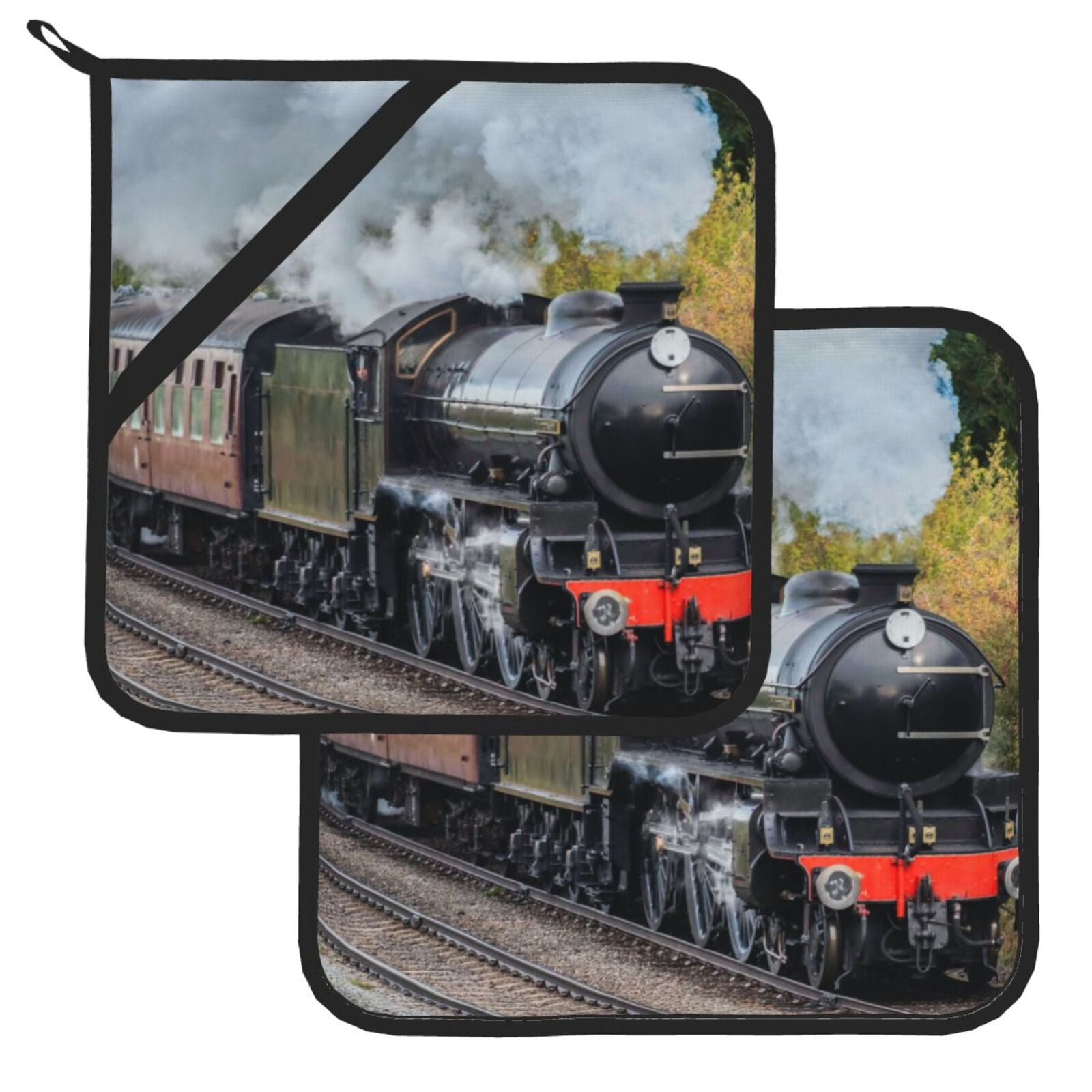 Kitchen Pot Holders Heat Resistant Oven Hot Pads With Hand Pockets And ...