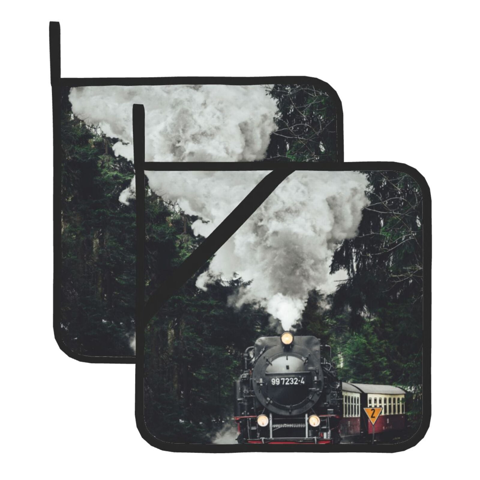 Kitchen Pot Holders Heat Resistant Oven Hot Pads With Hand Pockets And ...