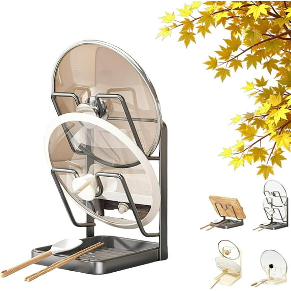 Kitchen Pot Lid Storage Rack，2026 Practical Cooking Tool Rack, made of ...