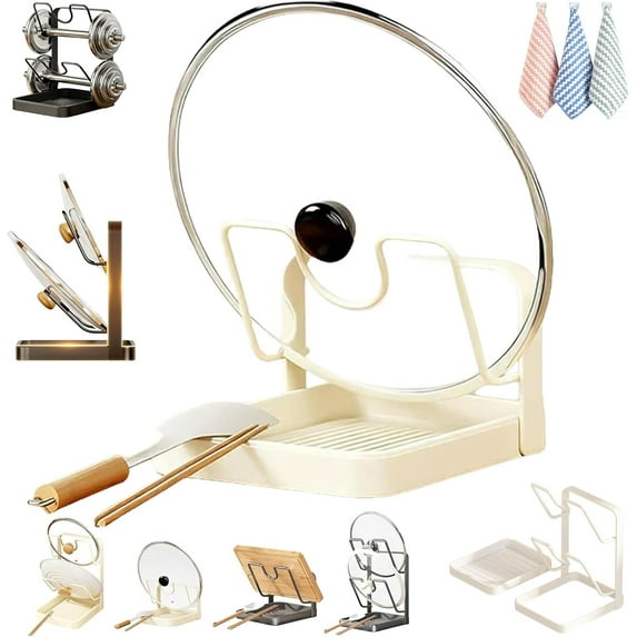 Kitchen Pot Lid Storage Rack, Pot Lid Holder While Cooking, Pot Lid ...