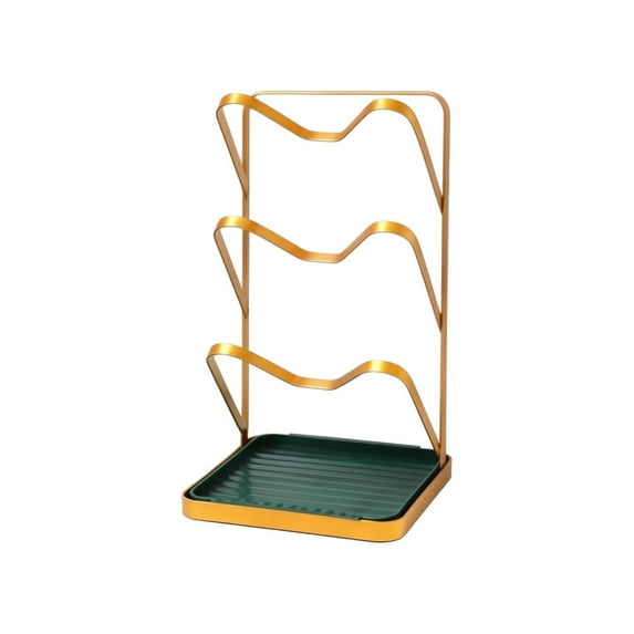 Kitchen Pot Lid Storage Rack With Slots, Lid Holder While Cooking ...