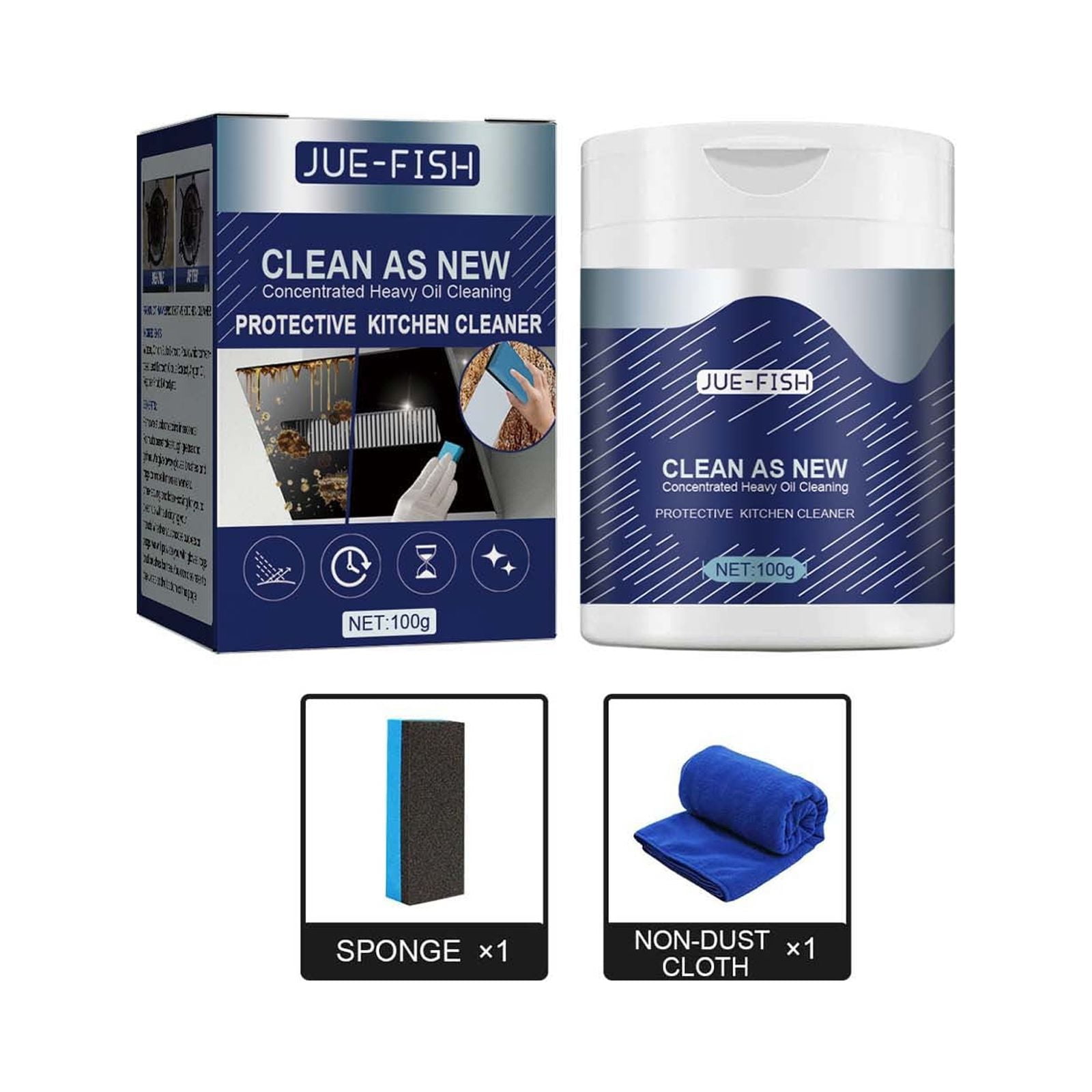 Kitchen Powder Cleaner, 100 g Powerful Foam Rust Remover Kitchen with ...