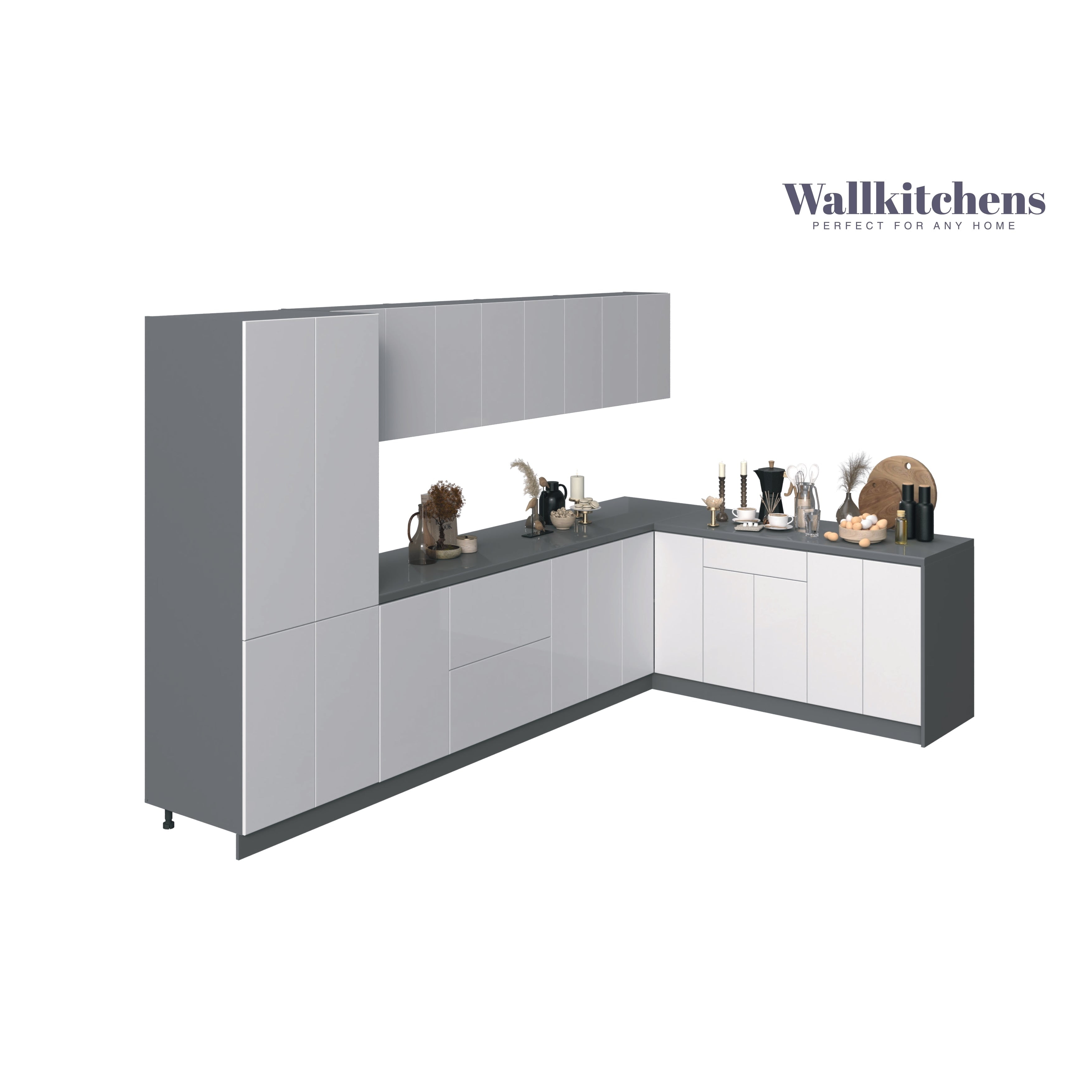 Kitchen Prestige Collection White Gloss Color Base Size 11Ft Wide ...