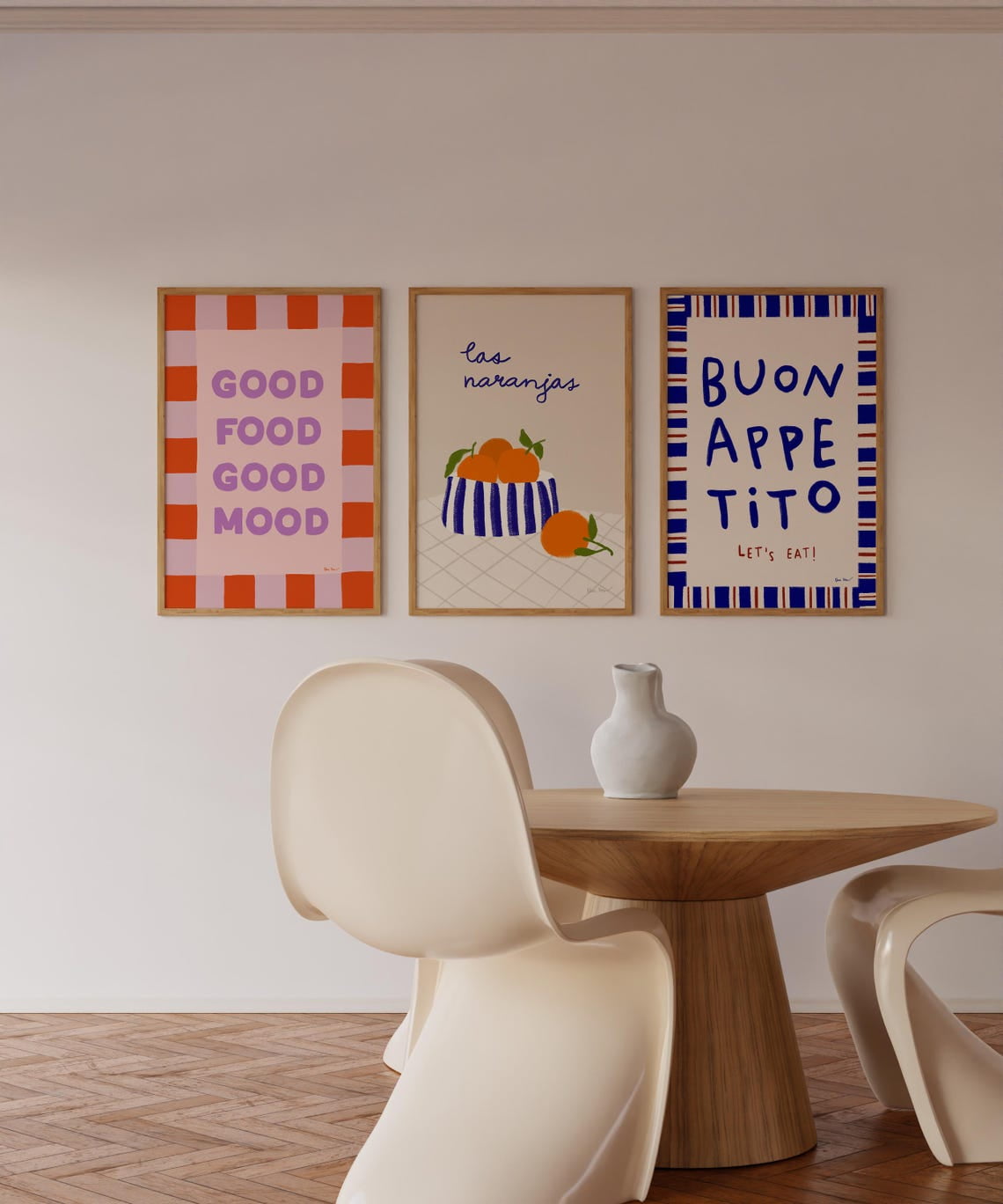 Kitchen Print Set, Set Of 3 Kitchen Poster, Buon Appetito Wall Art, Let ...