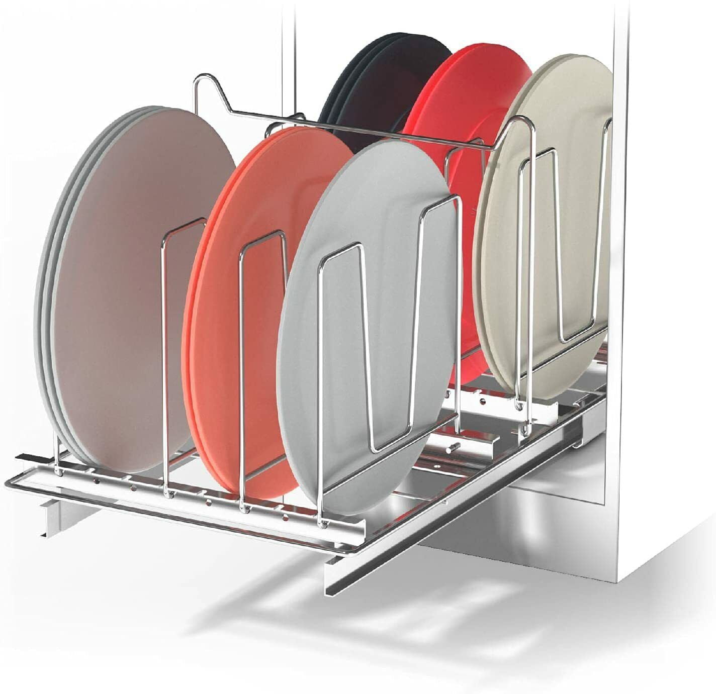 Kitchen Pull Out Cookware Drawer Cabinet Organizer for Pots and Pans ...