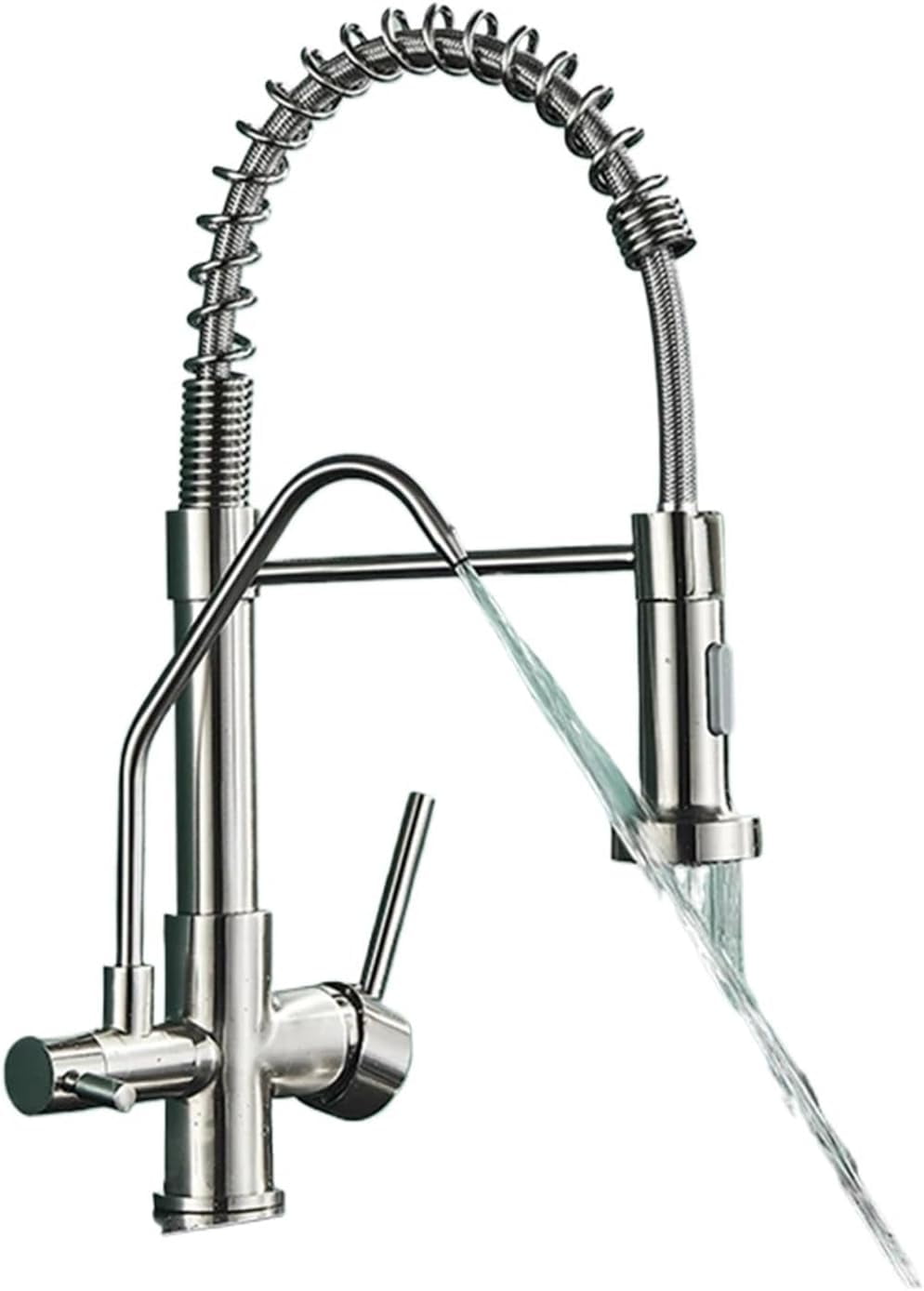 Kitchen Purified Water Filtration Faucet Dual Handle hot and Cold ...
