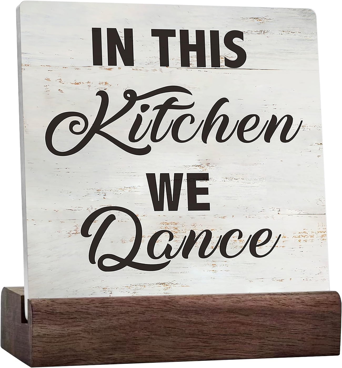 Kitchen Quote In This Kitchen We Dance Sign Rusitc Ceramic Table Sign ...
