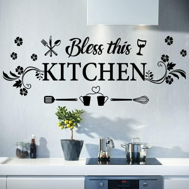 Removable Wall Stickers Cooking Tall Chef Hat Wear Fork Spoon Wall ...