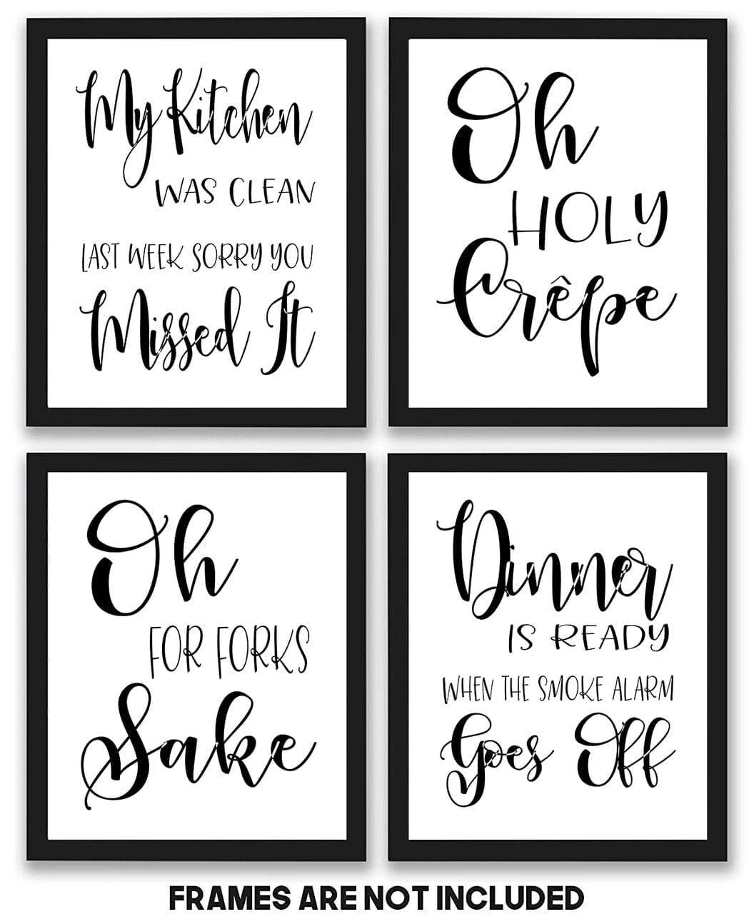 Kitchen Quotes and Sayings Art Prints 4 Pack Set 8x10 Photos Unframed ...