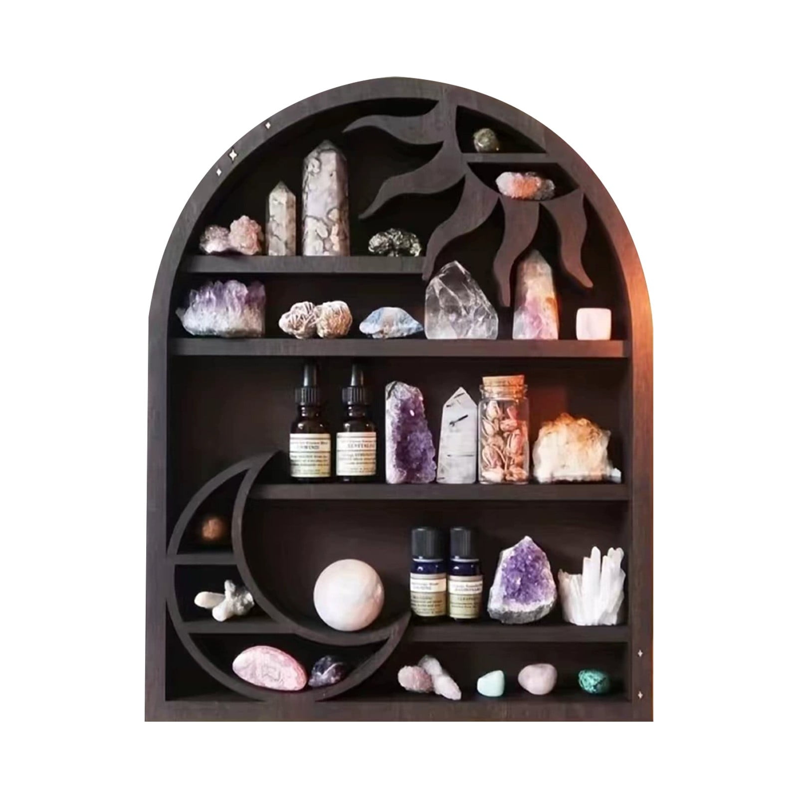 Kitchen Rack Wood Storage Shelf Stylish And Practical Wall Shelf Sun ...