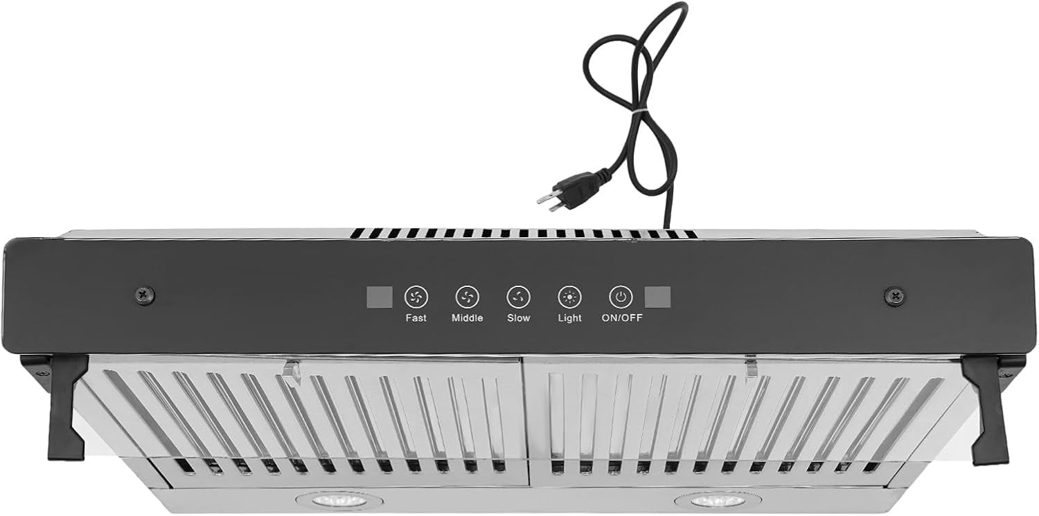 Kitchen Range Hood,110V Range Hood with Touch Control Panel,3 Airflow ...