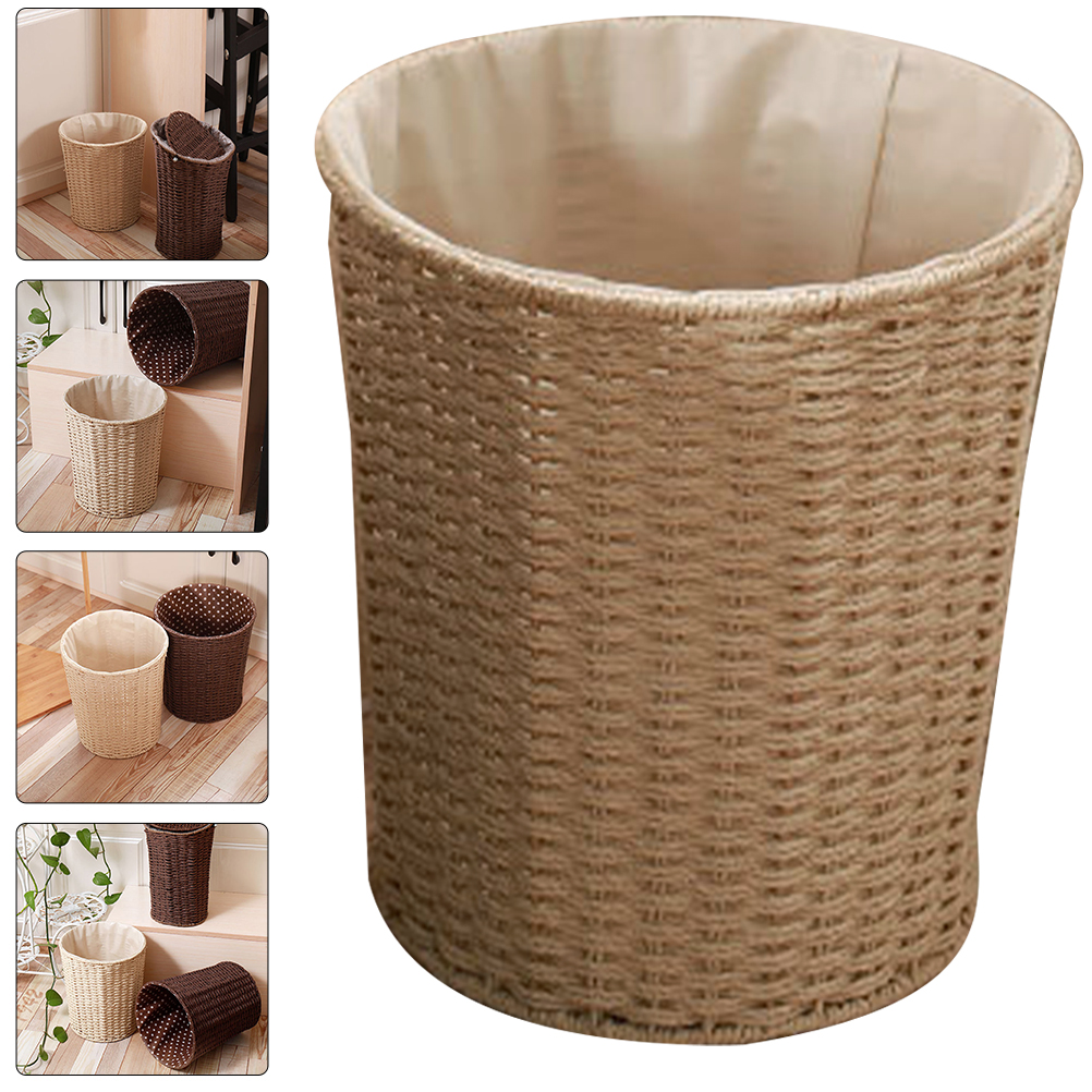 Kitchen Rattan Woven Basket Versatile Storage Basket Waste Paper ...