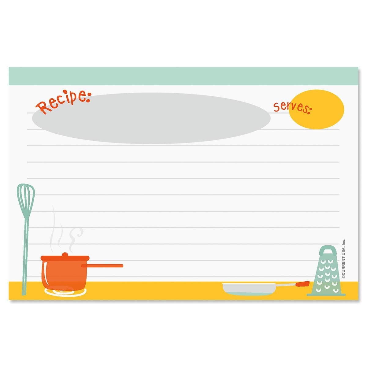 Kitchen Recipe Cards- 4" x 6" Index Cards, Set of 48 Lined cards ...