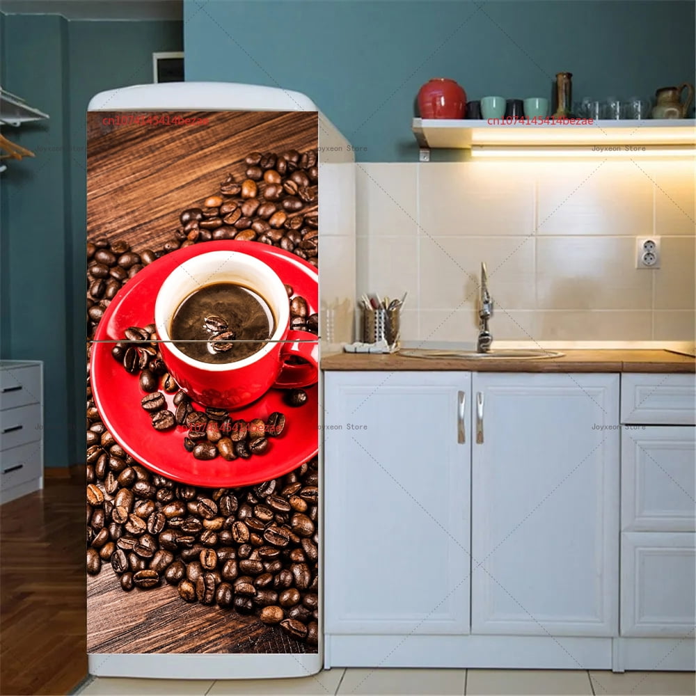 Kitchen Refrigerator Door ration Graffiti Poster Coffee Shop ration ...