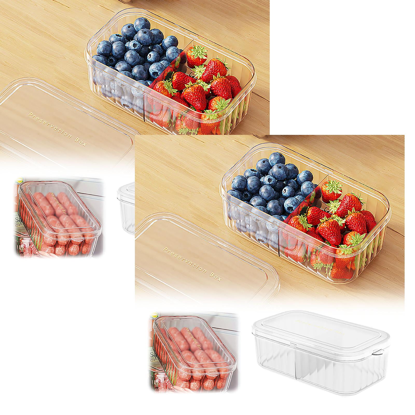 Kitchen Refrigerator Rectangular Crisper Microwave Heat Lunch Box Food ...