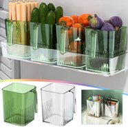 Foqnuq Vegetable Cooler Bowl, Plastic Refrigerator Storage Box, Garlic ...