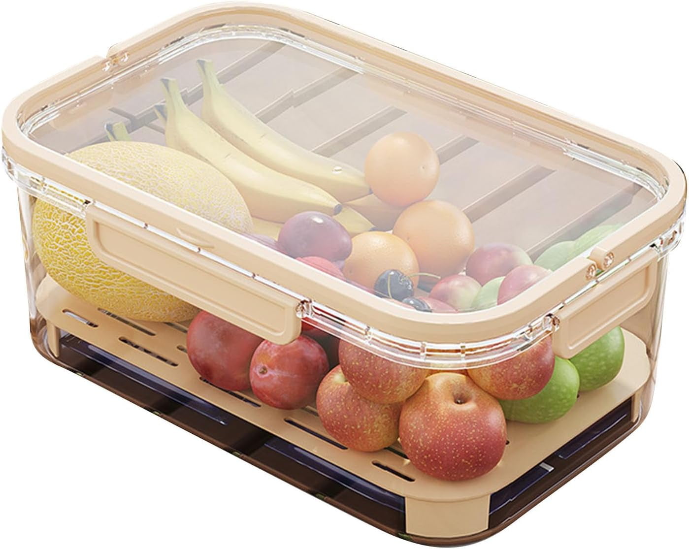 Kitchen Refrigerator Storage Box, Snackle Box with Ice Pack & Handle ...