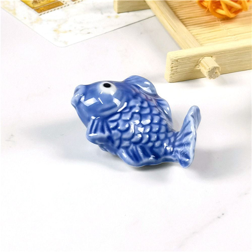 Kitchen Restaurant Cute Fish Shaped Ceramic Spoon Fork Chopsticks ...