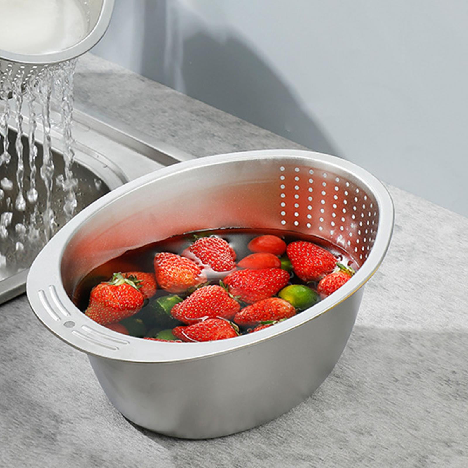 Kitchen Rice Cleaner Filter Basket Pasta Strainer Stainless Steel ...