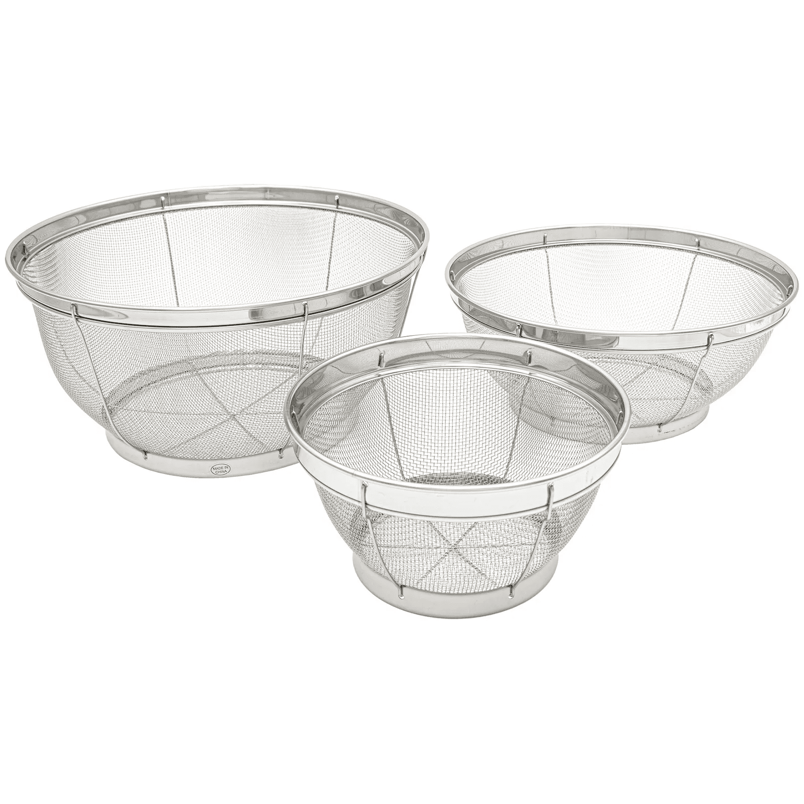 Kitchen-Rite Stainless Steel Mesh 3-Piece Colander Set - Walmart.com