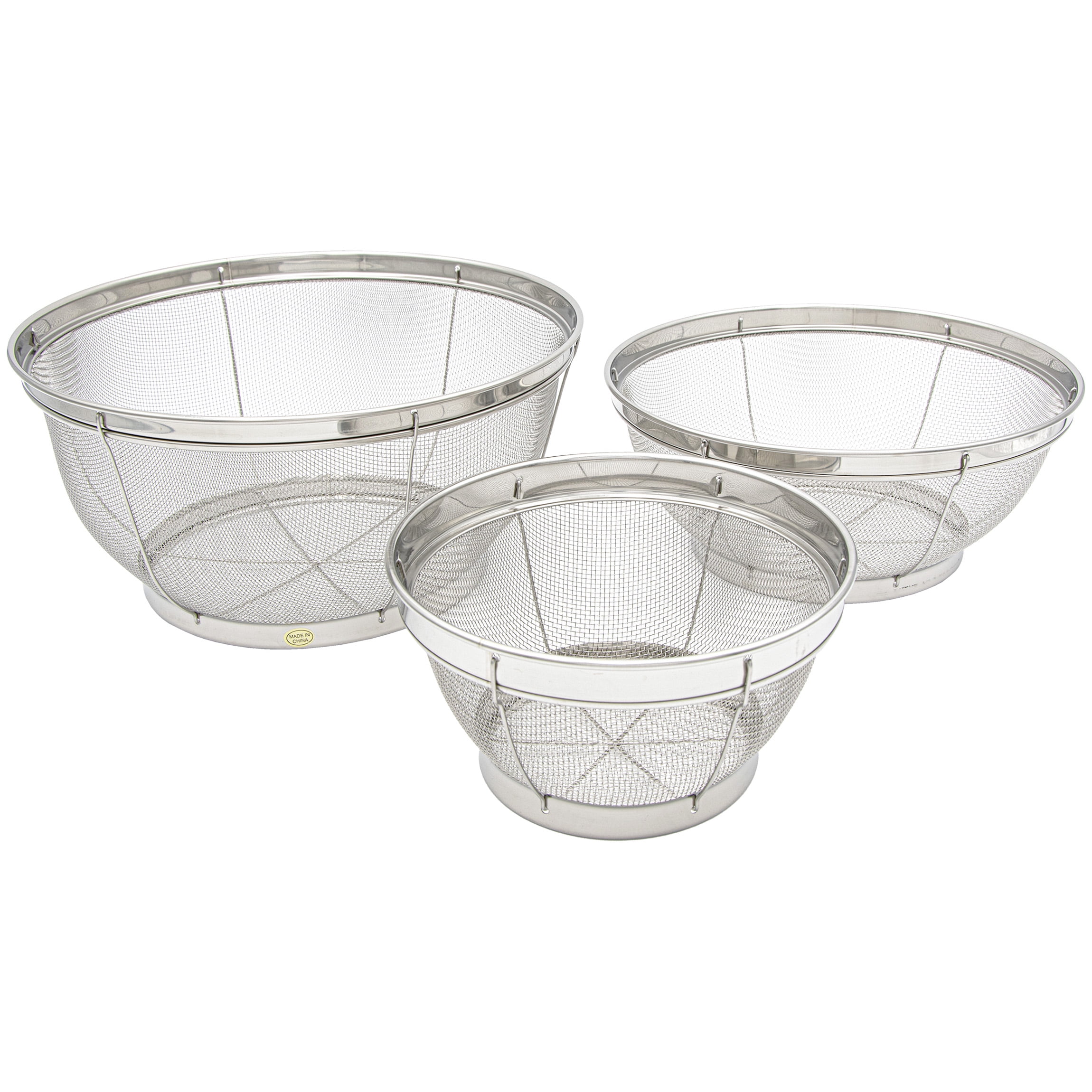 Kitchen-Rite Stainless Steel Mesh 3-Piece Colander Set - Walmart.com