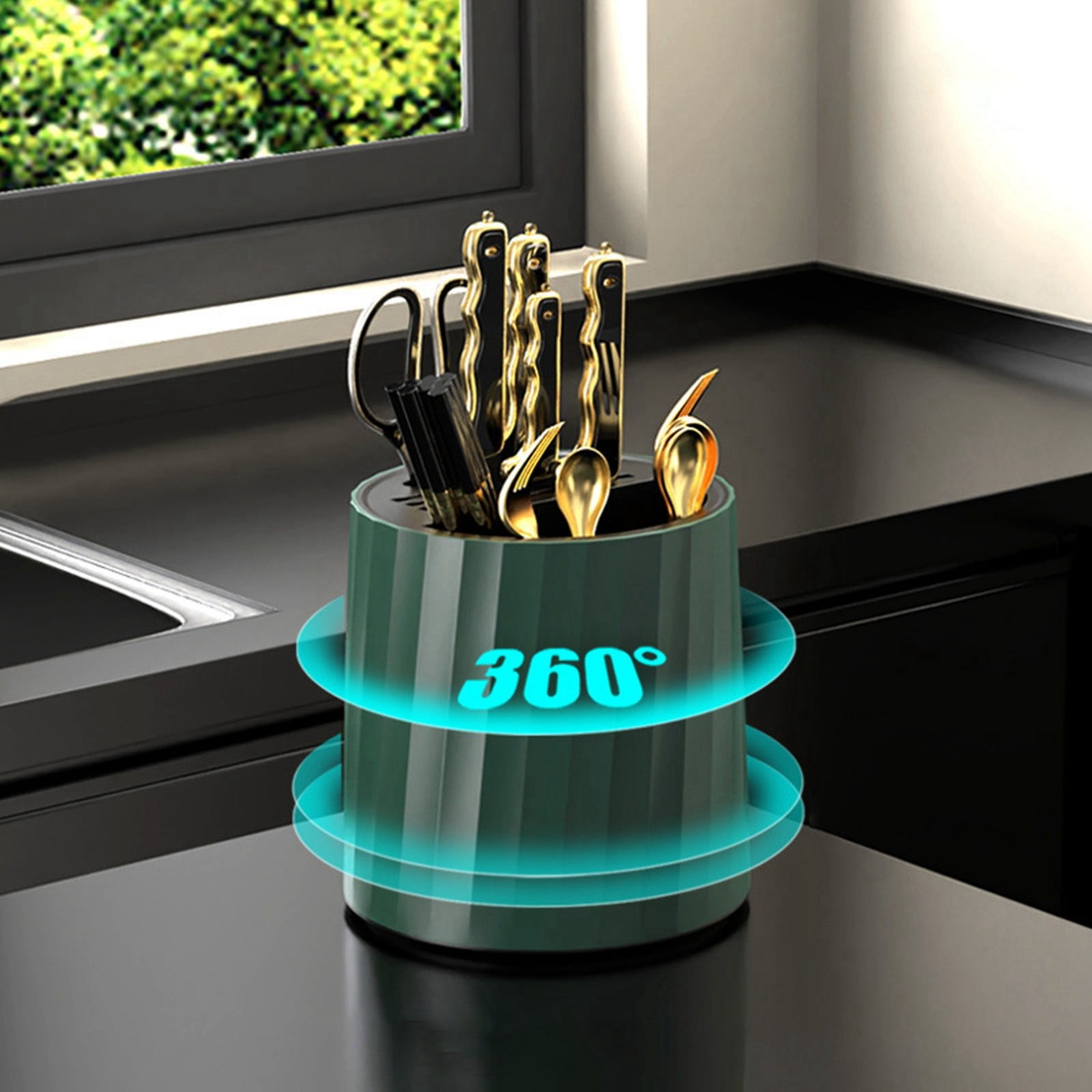 Kitchen Rotating Holder Multifunctional Storage Rack Integrated ...