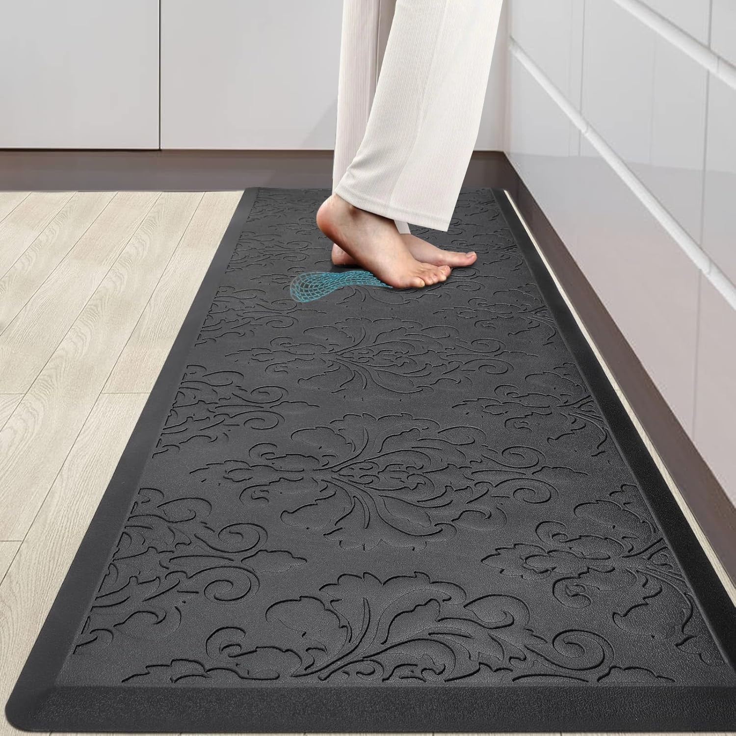 Yamaziot Anti Fatigue Kitchen Rug, 17x39in Non Skid, Comfort Thick ...