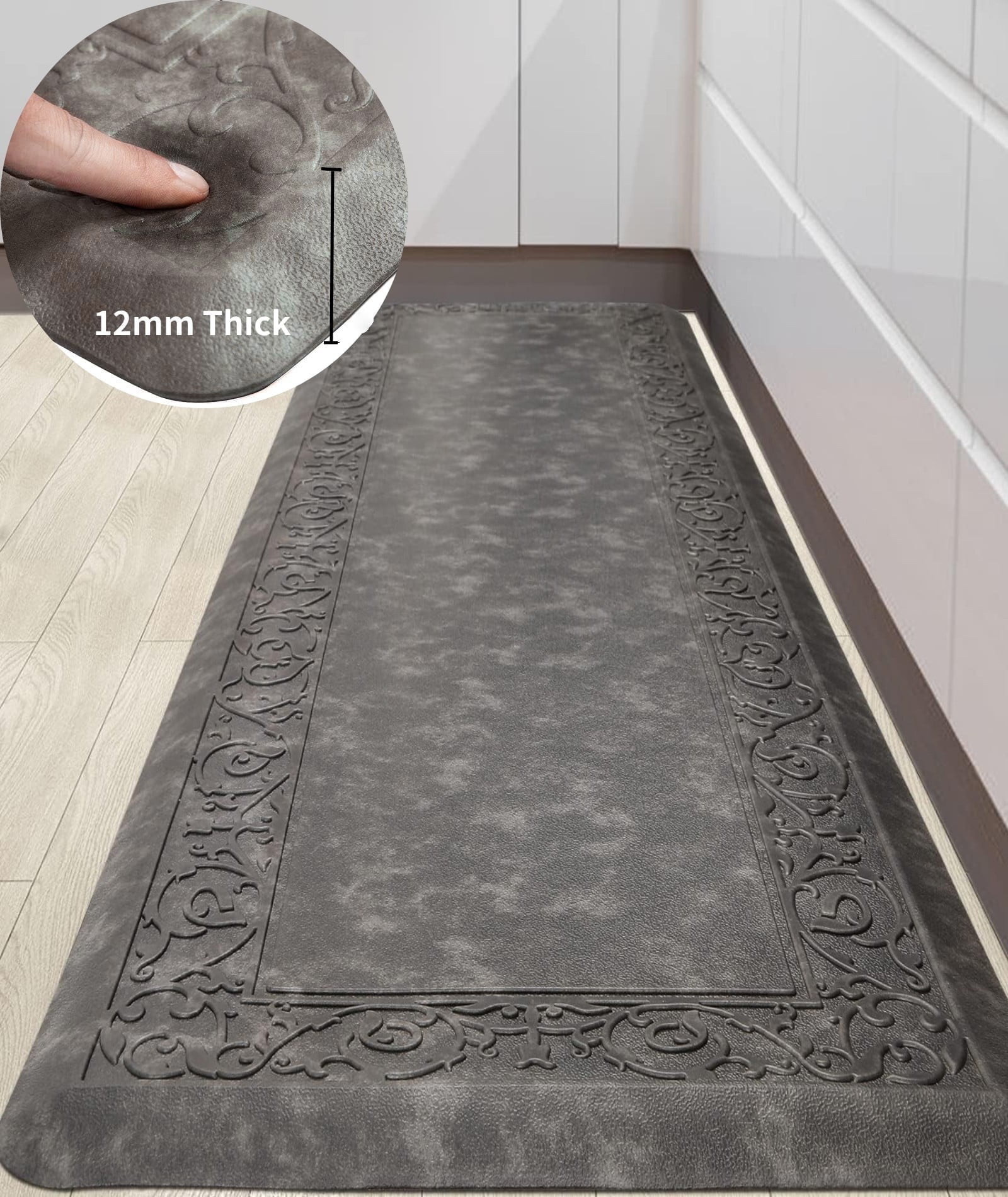 Yamaziot Anti-Fatigue Kitchen Rug, 20x60in, Non-Skid, Cushioned ...