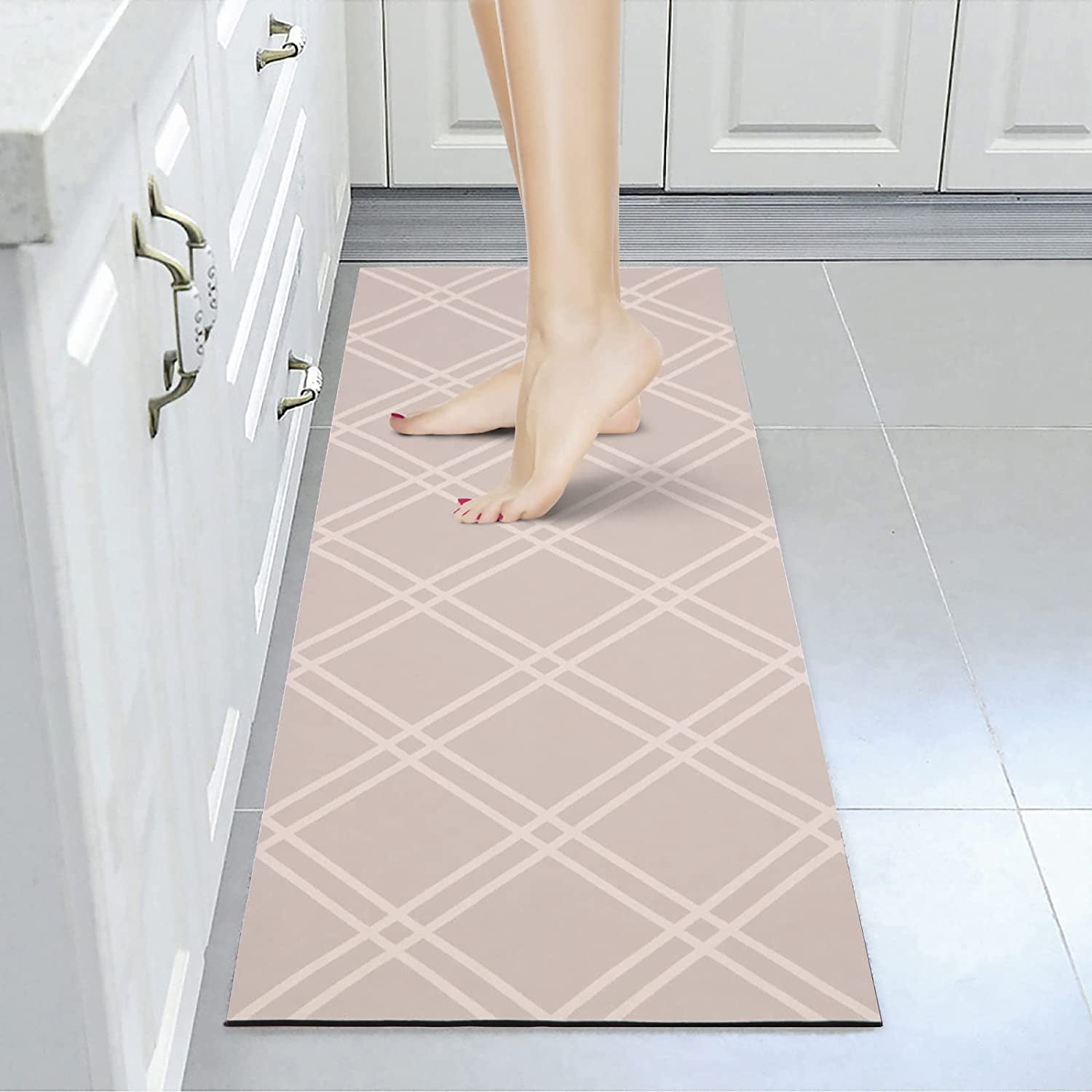 Kitchen Rug Anti Fatigue,Non Skid Cushioned Comfort Standing Kitchen ...