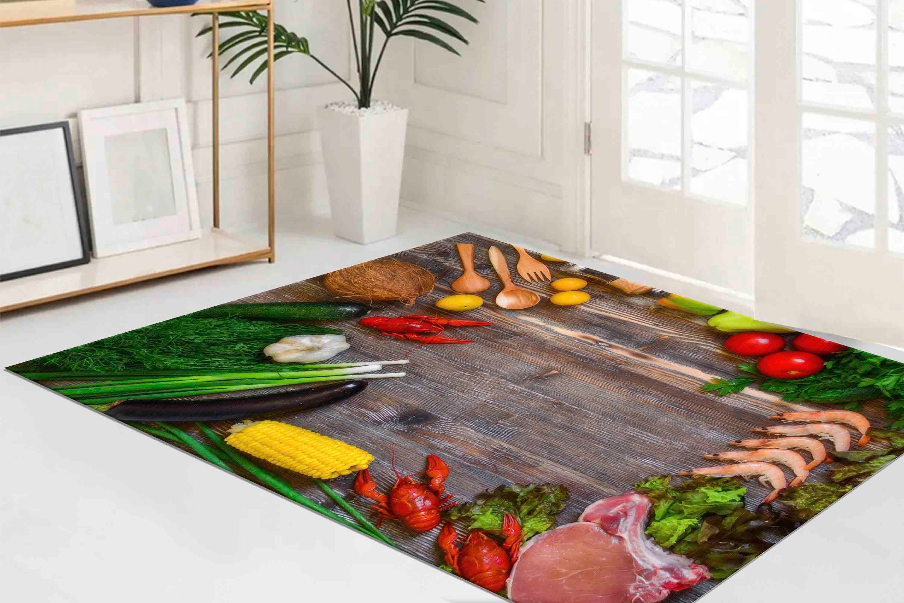 Kitchen Rug, Colorful Rug, Food Rugs, Modern Rugs, Entry Rug, Corridor ...