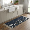 Kitchen Rug Runner 2'x 5', Pink Cherry Blossoms Indoor/Outdoor Washable ...